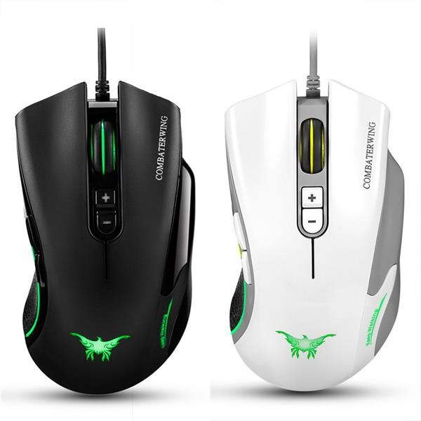 Combaterwing CW10 4800 DPI Wired Gaming Mouse Mice 7 Buttons Design 6 ...