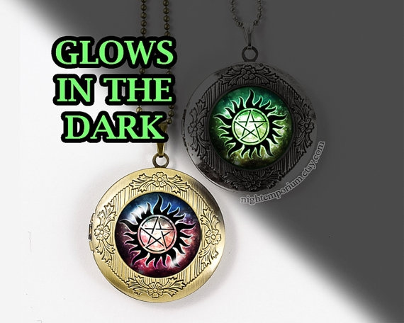 Supernatural dean sam castiel glow inthe dark bronze silver vintage ...