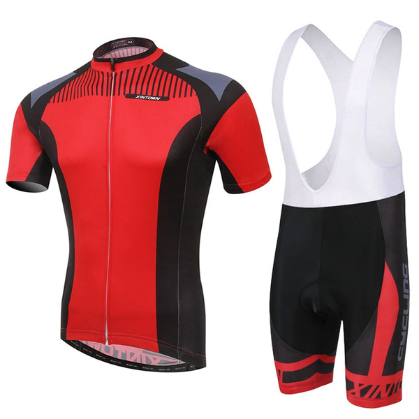 Fashion Summer Riding Bicycle Cycling Clothing Set Short Bib Pants ...