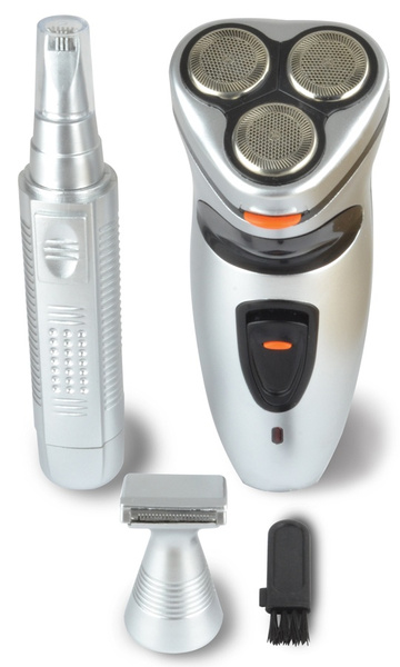 3 Piece Cordless Shaver Kit With 3 Shaver Travel Case And Nose Trimmer ...
