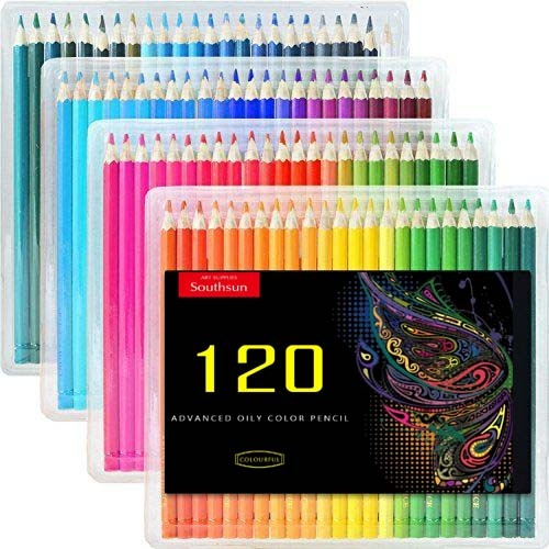 Colored Pencils - 120 Premium Pre-Sharpened Color Pencil Set For ...