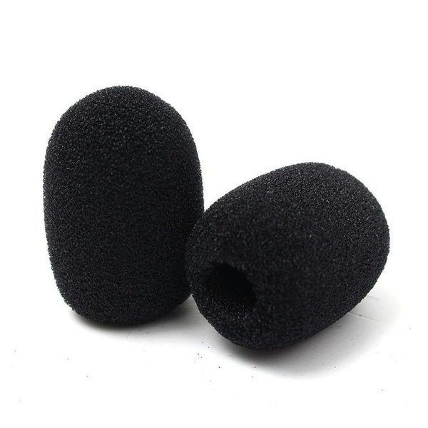 10 Pcs 30x8MM Mini Microphone Headset Windscreen Sponge Foam Mic Cover ...