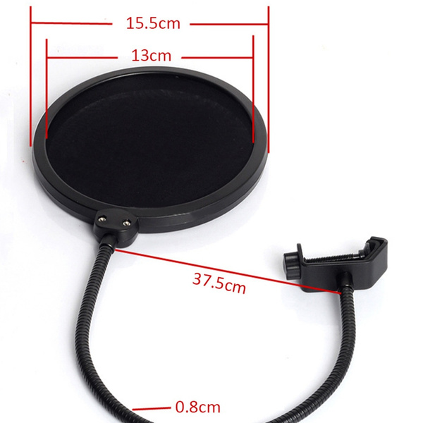 Double Layer Recording Studio Microphone Mic Wind Screen Pop Filter ...