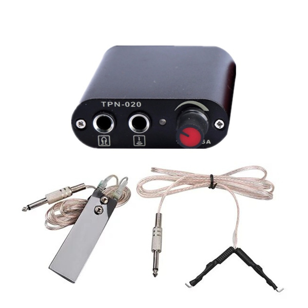 Mini Black Tattoo Power Supply LCD Digital Power Supplies with Foot ...