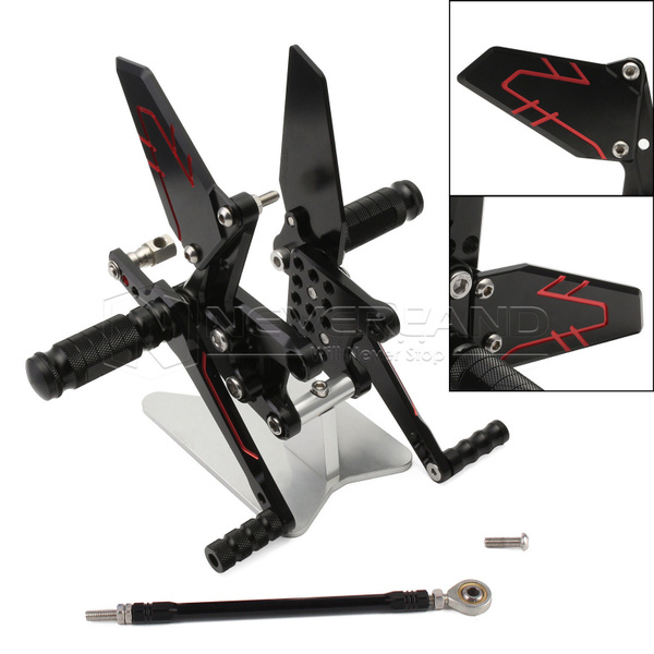 CNC Adjustable Rear Sets Rearset Footrest Foot Rest Pegs For Suzuki ...