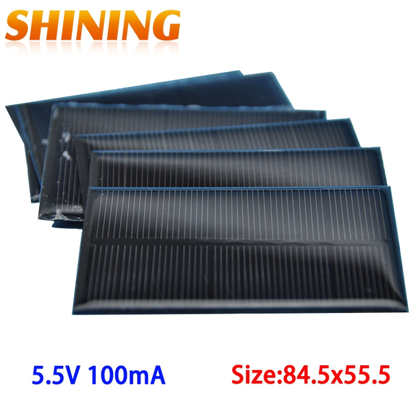 10pcs PET Small Solar Panel 5.5V 100mA Solar Cells Photovoltaic Panels ...