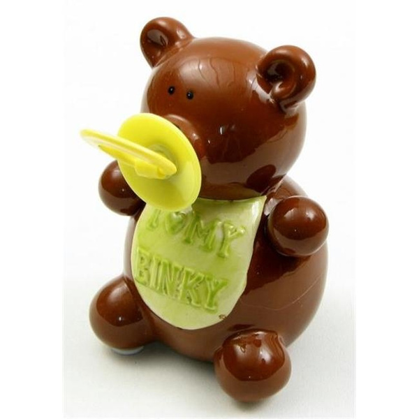 IWGAC 049-11656 3.75''W x 5.5''H x 4''D Ceramic Teddy Bear Binky Money ...