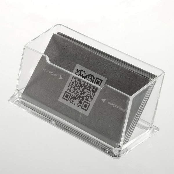 EX Clear Desktop Business Card Holder Display Stand Acrylic Plastic ...