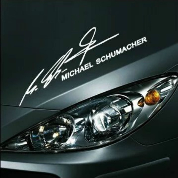 Reflective Personality Schumacher Signature Car Stickers Car Body Car ...