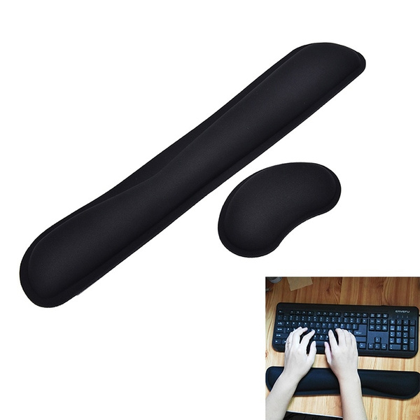 TRIXES Black Gel Wrist Rest Support Pad Wrist Rest for PC Keyboard GOOD ...