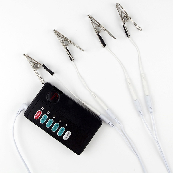 Erotic Electro-Stimulation Play Medical Fetish Steel Powerful Clamps ...