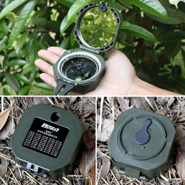Portable Pocket Transit Army Geology Compass for Outdoor Hiking Camping ...