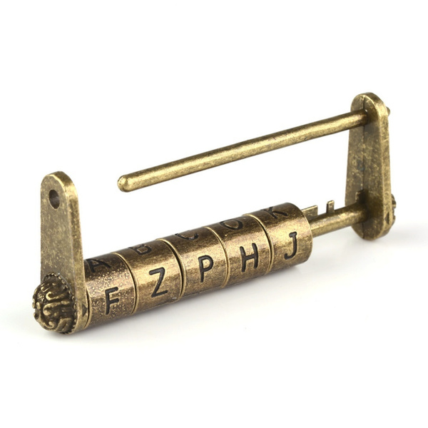 NEW English Password Padlock Lock Key Chinese Old Style for Door Closet ...