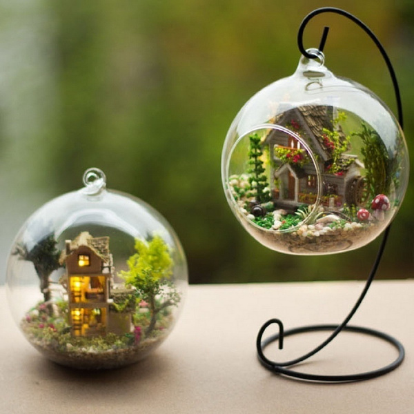 DIY Doll House Miniature Glass Ball Model Building Transparent Ball ...