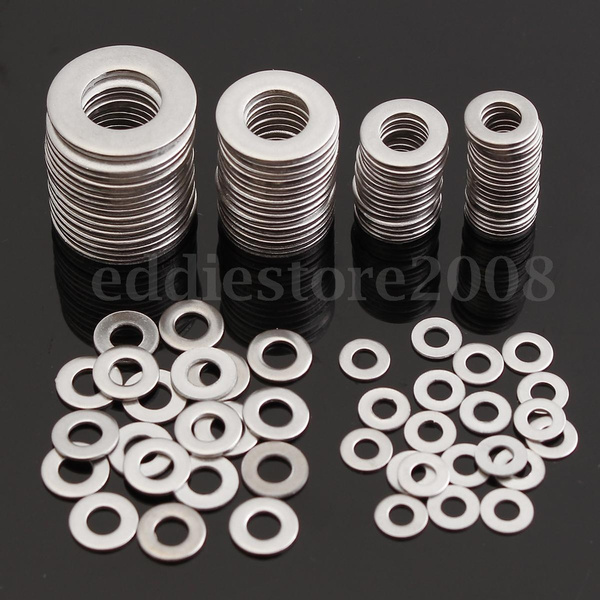 105 Pcs Stainless Steel Washer/Spring Metric Washer Assortment Set M3 4 ...