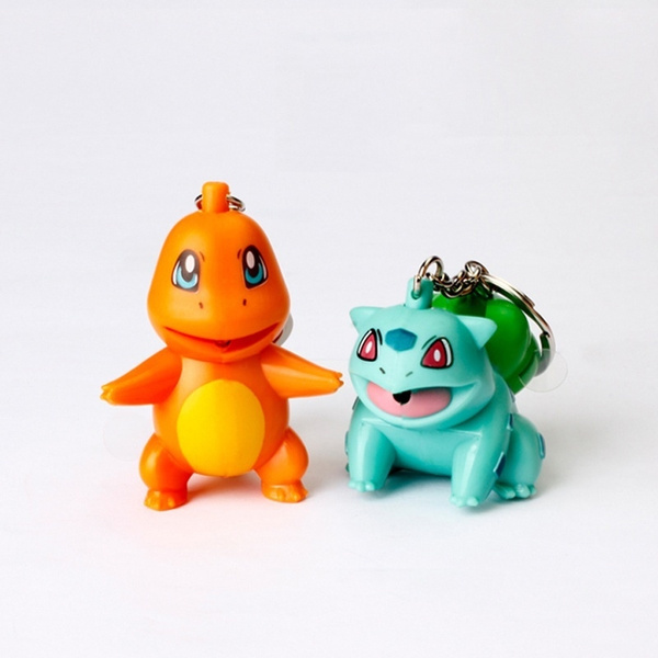 Pokemon Pikachu Charmander Bulbasaur 3D Led Keychain with Flashlight ...