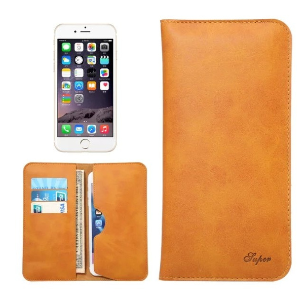 Luxury Leather Bifold ID Card Holder Long Wallet Purse Checkbook Clutch ...