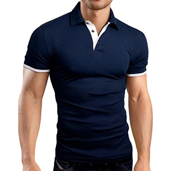Jamickiki 2021 New Arrival Men's Casual Short Sleeve Slim Fit Polo T ...