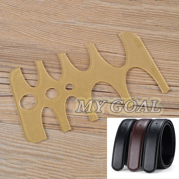 Acrylic Belt Tail Round Hole End Stencil Leather Strap Craft Template ...