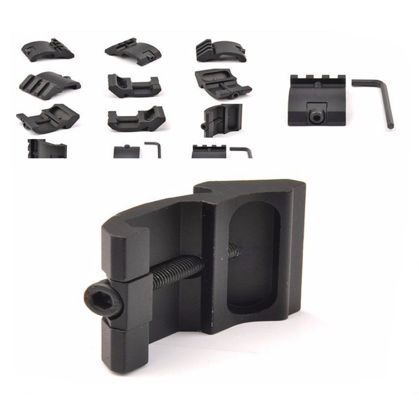 45 Degree 20mm Black Ultra Low Profile Offset Angle Picatinny Rail ...