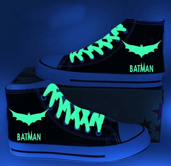 Batman High Top Luminous Canvas Shoes Sneakers Sports Batman Shoes ...