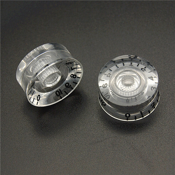 4PCS Knobs Clear Speed Knob Volume Control Numerals Tone Buttons ...