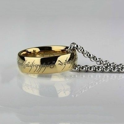 1pc Lord Of Rings Stainless Steel One Ring Bilbo's Hobbit Gold 6mm ...
