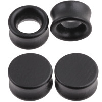 1Pair Natural Wood Ear Plugs Tunnels Hollow Plugs Double Flared ...