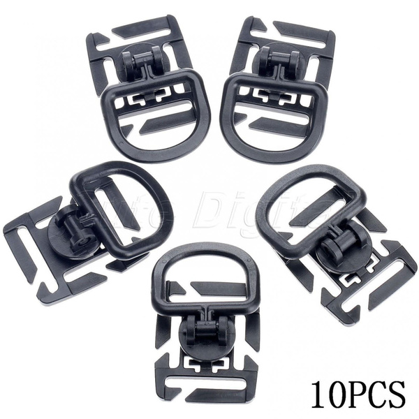 10pcs/lot Military Swivel D Ring Rotation Buckle Molle Strap for ...
