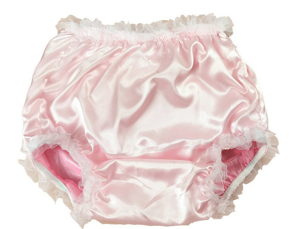 Haian ABDL PVC & Satin Panties Frilly Rumba Pants Color Pink#FSP08A-5 ...