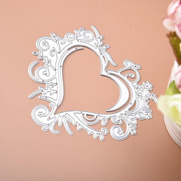 Heart Shape DIY Cutter Cutting Dies Scrapbooking Photo Album Paper ...