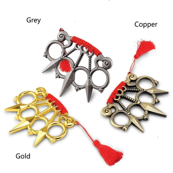 1 Pc Red Rope Naruto Animation Weapon Model Toy Metal Knuckle Dusters ...