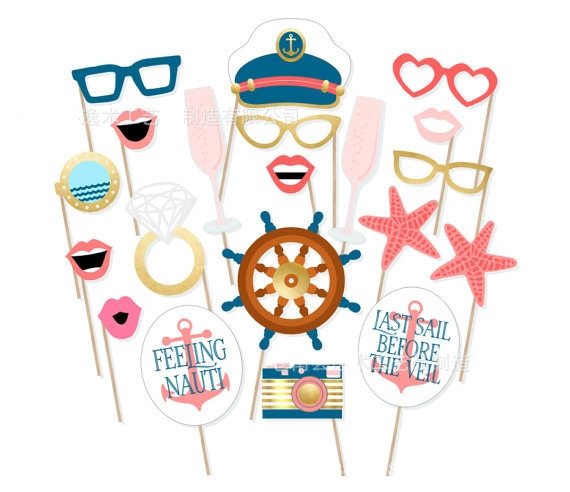 Sailor Party Photo Booth Prop, Nautical Party Photo Booth Prop, Navy ...