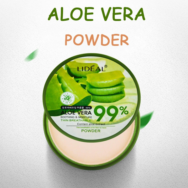 Natural Aloe Vera Brighten Smooth Pressed Powder Face Makeup Pores ...