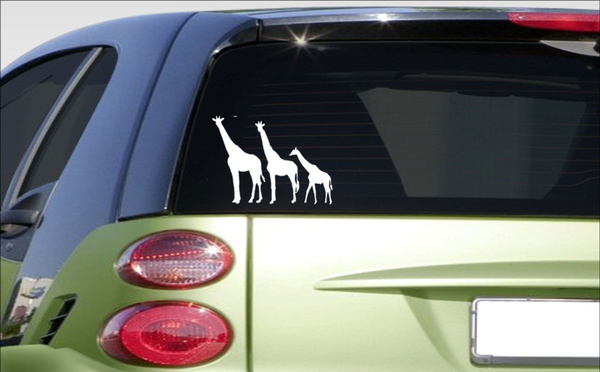 Giraffe family (8.5"X5") sticker decal cute laptop giraffes zoo africa ...