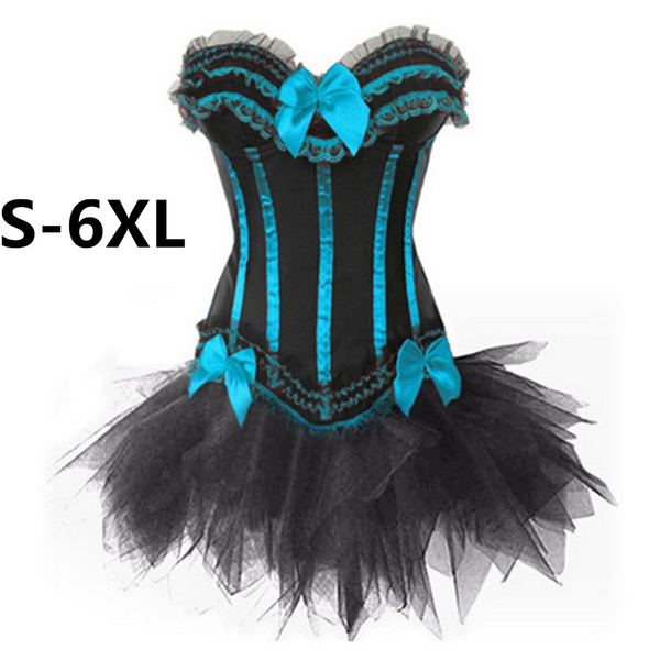 Plus Size Sexy Corset Dress Basques Skirt Lingerie 6XL | Wish