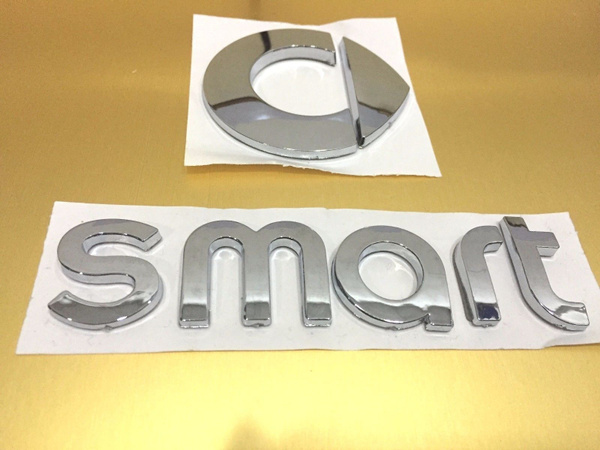 ABS Smart Letter REAR BADGE Chrome SMART Badge Emblem Sticker Car Trunk ...