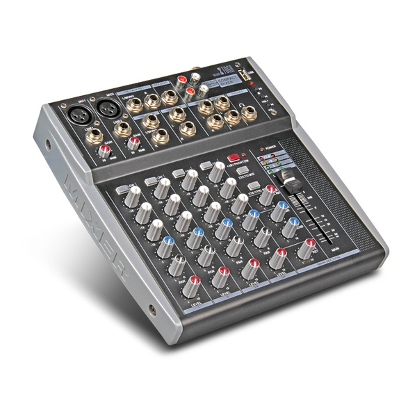 XTUGA MX8 8 Channel Mixer with 2 XLR input and 6 AUX input and 2 Rec ...