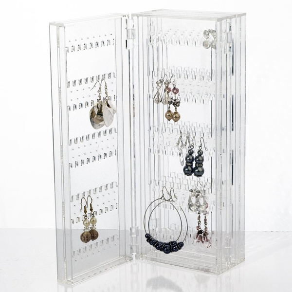 Glamorous Foldable Acrylic Earring Screen Stand Display Organiser ...