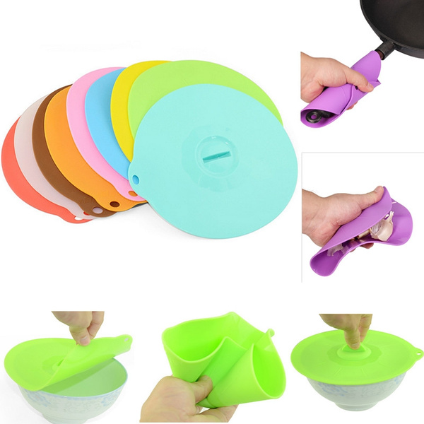 New Home Silicone Bowl Lids Reusable Suction Seal Covers for Bowls Pots ...