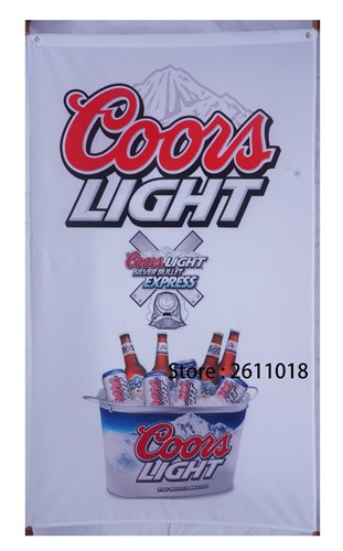 Coors Light flag 3X5ft Coors Light banner flags 100% polyester ...
