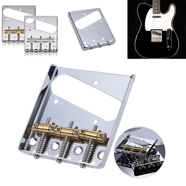 Telecaster Bridge 3 Copper Saddle Ashtray Bridge Tailpiece Chrome ...