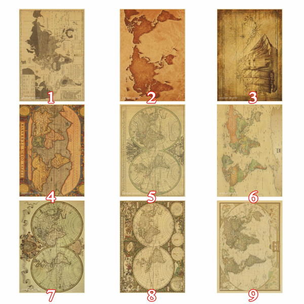 Vintage poster Ancient Old City World Maps Middle Earth old Map Poster ...