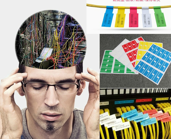 60pcs FTTH Fiber Optic Tool Network Cable Labels Sticker Cabel ...