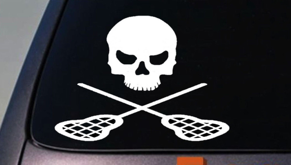 LACROSSE STICKER SKULL DECAL BALL SPORT STICKER EUROPE AMERICA LACROSSE ...