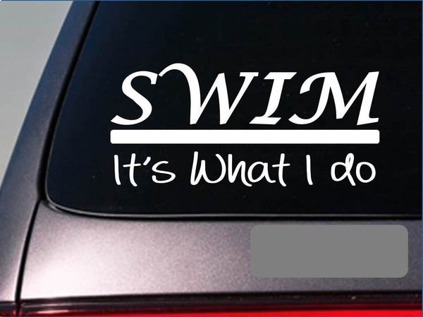 Swim sticker decal highschool swimming pool life guard diving board ...