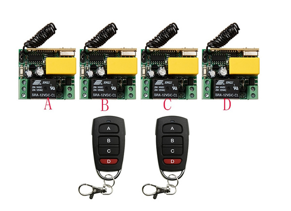 Hot Sales AC220V 1CH 10A RF Wireless Remote Control System teleswitch 2 ...