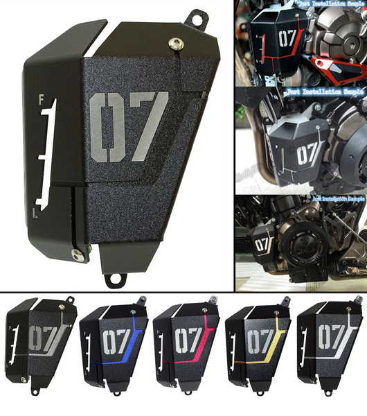 Motorcycle Left Radiator Water Coolant Fluid Resevoir Tank Cover Guard ...