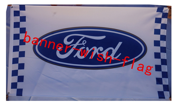 Ford car banner flags 3X5ft Ford racing flags -white Ford Flag | Wish