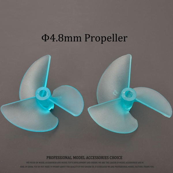 Rc Nylon Blue Propeller For 4.76mm Shaft Fits 4.76mm Drive Dog Rc Boat ...